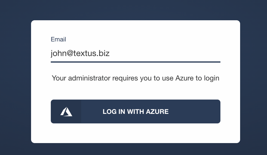 Azure SSO Login